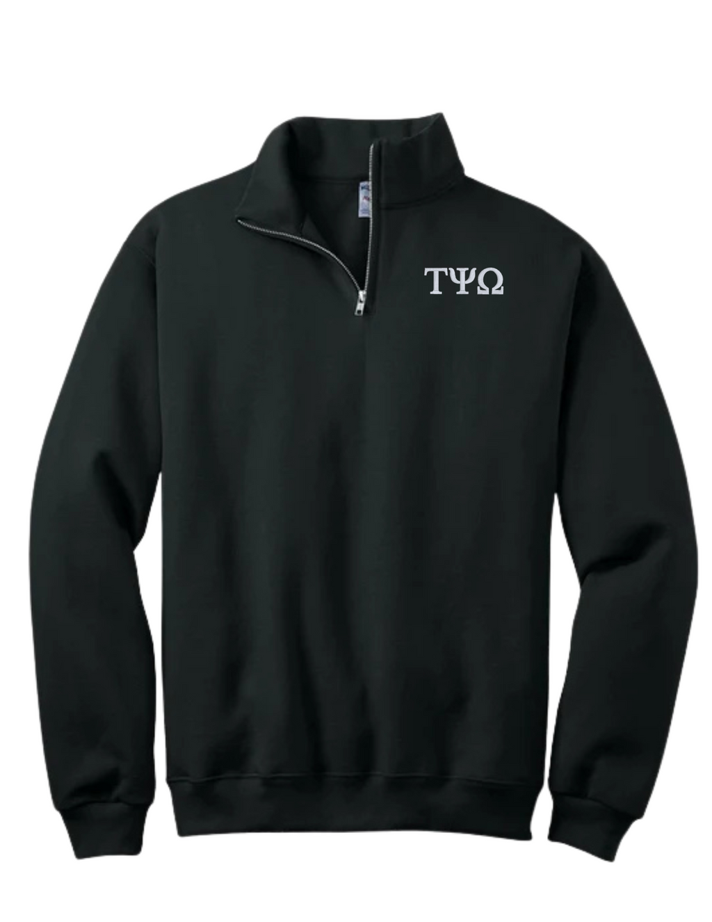 Tau Psi Omega Quarter Zip- Letters – Yellow Rose Threads
